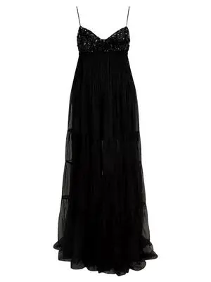 AZLEE Sequin-embellished Gown - Black