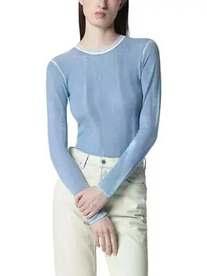 6397 Long-sleeve Crew-neck Sweater - Blue