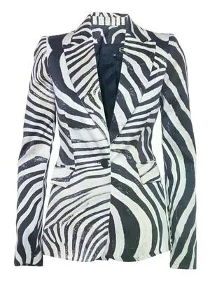 Just Cavalli Zebra-pattern Blazer - Blue