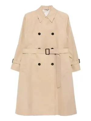 Max Mara Belted Double-breasted Coat - Neutrals