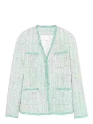 GENNY Fringed Pocket Jacket - Neutrals