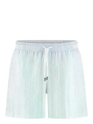 Fedeli Madeira Striped Beachwear Shorts White