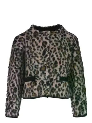 NILI LOTAN Beyton Leopard-print Cardigan - Neutrals