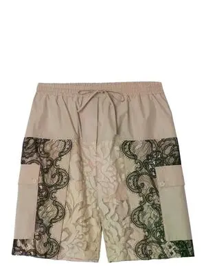 3.1 Phillip Lim Lace Panelled Shorts - Neutrals