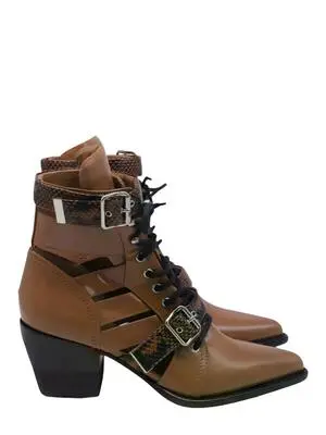 Chloé Rylee Multistrap Leather Boots - Brown