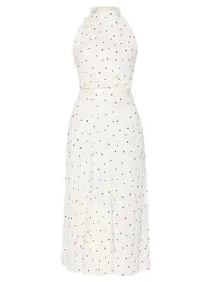 A.L.C. Halterneck Pleated Simona Dress - White