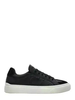 FERRAGAMO Texturized Low-cut Sneakers - Black