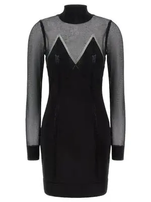 Elisabetta Franchi High-neck Mini Dress - Black