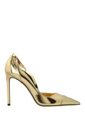 JIMMY CHOO Brigitte Pointed-toe Pumps - Gold