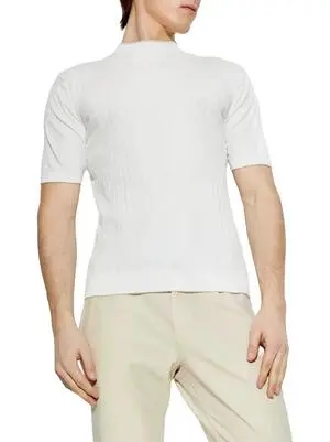 Eleventy Ribbed Short-sleeved T-shirt - White