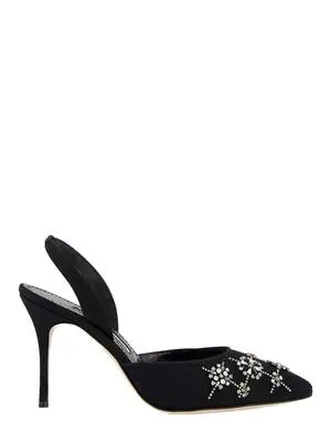 Manolo Blahnik Crystal-embellished Stiletto Pumps - Black