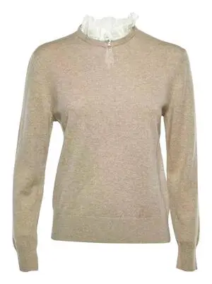 Sandro Long-sleeve Crew Neck Sweater - Neutrals