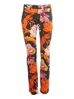 VERSUS Floral-print Jeans - Black