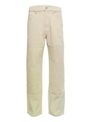 Axel Arigato Textured Straight Leg Jeans - Neutrals
