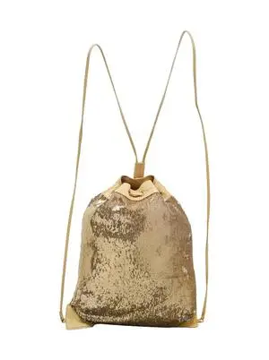 VALENTINO Small Sequin Drawstring Backpack