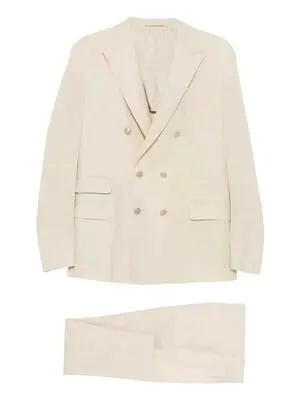 Eleventy Double-breasted Suit - Neutrals