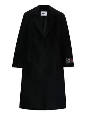 MSGM Single-breasted Coat - Black
