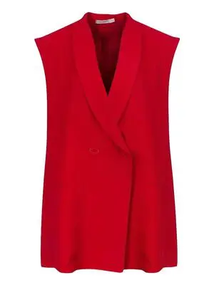 LENNY NIEMEYER Jaspe Double-breasted Waistcoat - Red