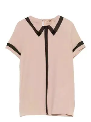 N°21 Polo-collar Blouse - Pink