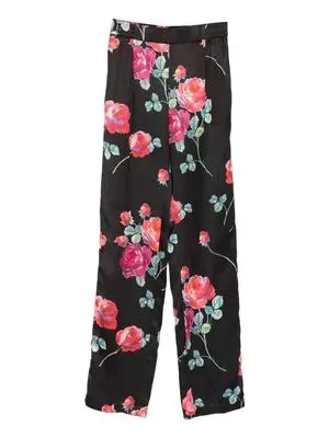 N°21 Floral-print Trousers - Black