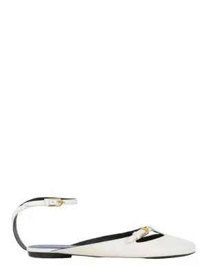 LANVIN Buckle-strap Flat Pumps - White