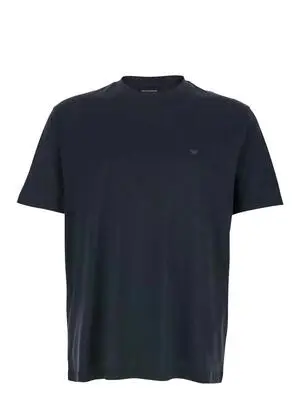 Emporio Armani Logo-embroidered T-shirt - Blue