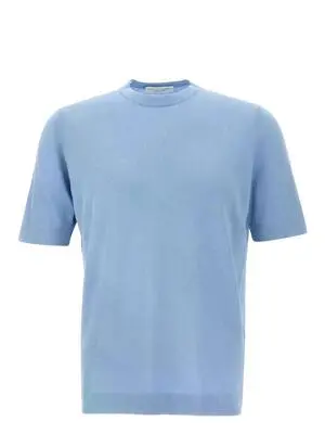 FILIPPO DE LAURENTIIS Ribbed-trim Crew-neck T-shirt - Blue