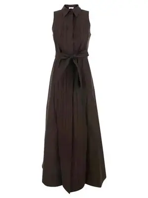 P.a.r.o.s.h Sleeveless Belted Dress - Brown
