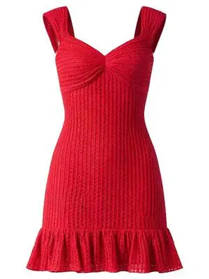 Tadashi Shoji Ruffled Mini Dress - Red