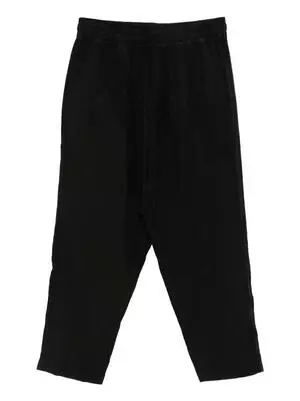 THOM KROM Drawstring Cropped Trousers - Black