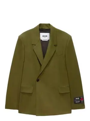 MSGM Double-breasted Blazer - Green