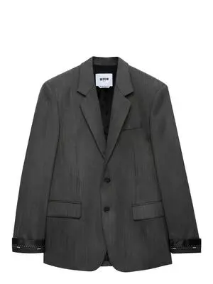 MSGM Single-breasted Blazer - Grey