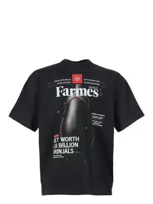 DOUBLET Farmes Magazine Cover T-shirt - Black