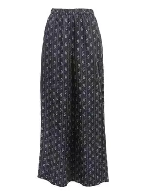 Tory Burch Paisley-patterned Wide-leg Trousers - Blue
