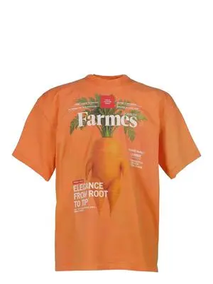 DOUBLET Farmes Magazine Cover T-shirt - Orange