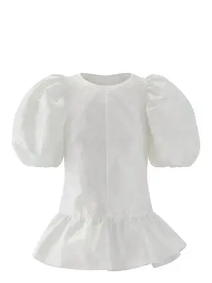 REJINA PYO Alara Puff-sleeve Ruffled Blouse - White