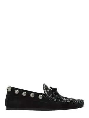 Isabel Marant Fitza Studded Loafers - Black