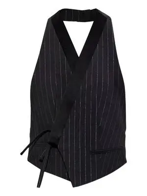Kenzo Lurex Pinstripe Waistcoat - Black