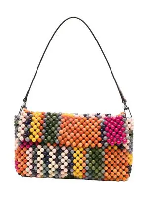 Staud Timmy Beaded Shoulder Bag - Orange