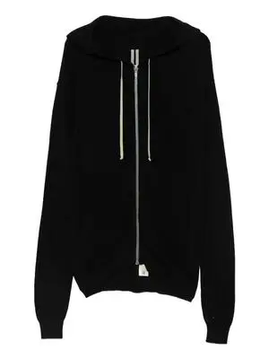 Rick Owens Hooded Zip-up Cardigan - Black