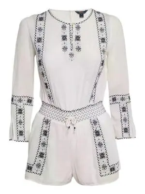 Polo Ralph Lauren Vintage Embroidered Playsuit - White