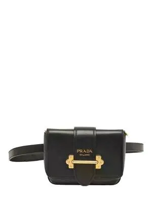 PRADA Cahier Leather Belt Bag