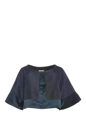 TEMPERLEY LONDON Palais Cropped Jacket - Blue