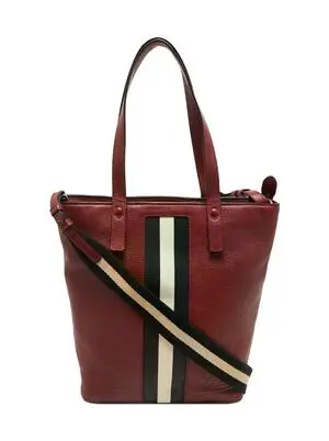 Bally Vertical Leather Tote - Red
