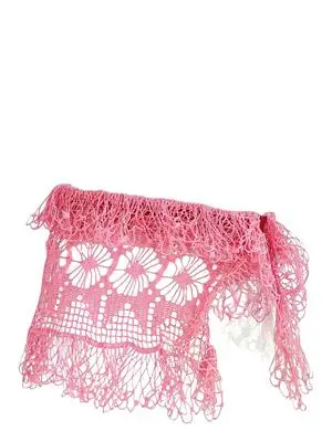 DIOTIMA Crochet Fringed Skirt - Pink