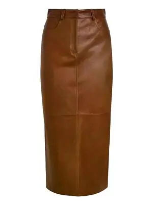 Nour Hammour Panelled Skirt - Brown