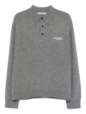 Acne Studios Long-sleeve Polo Shirt - Grey