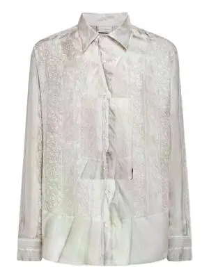 PIERRE-LOUIS MASCIA Floral-pattern Shirt - Neutrals