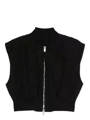 THOM KROM Zip-up Linen Jacket - Black