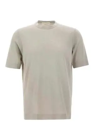 FILIPPO DE LAURENTIIS Ribbed-trim T-shirt - Neutrals